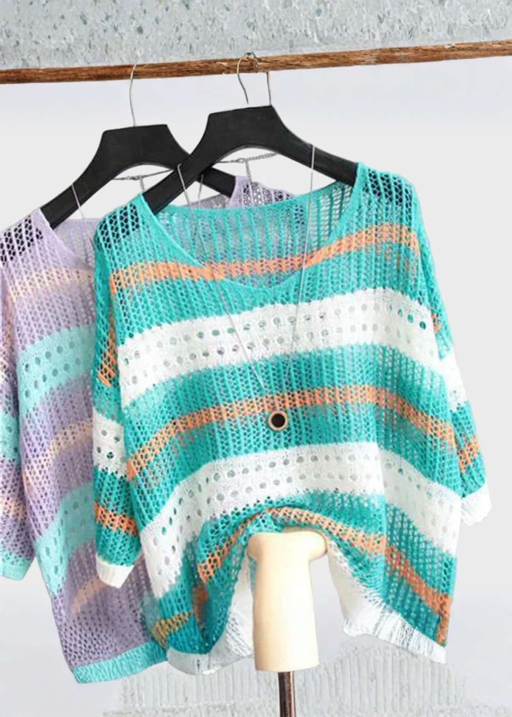 Boha | Lekki Pleciony Top z Otworami – Helin Warszawa